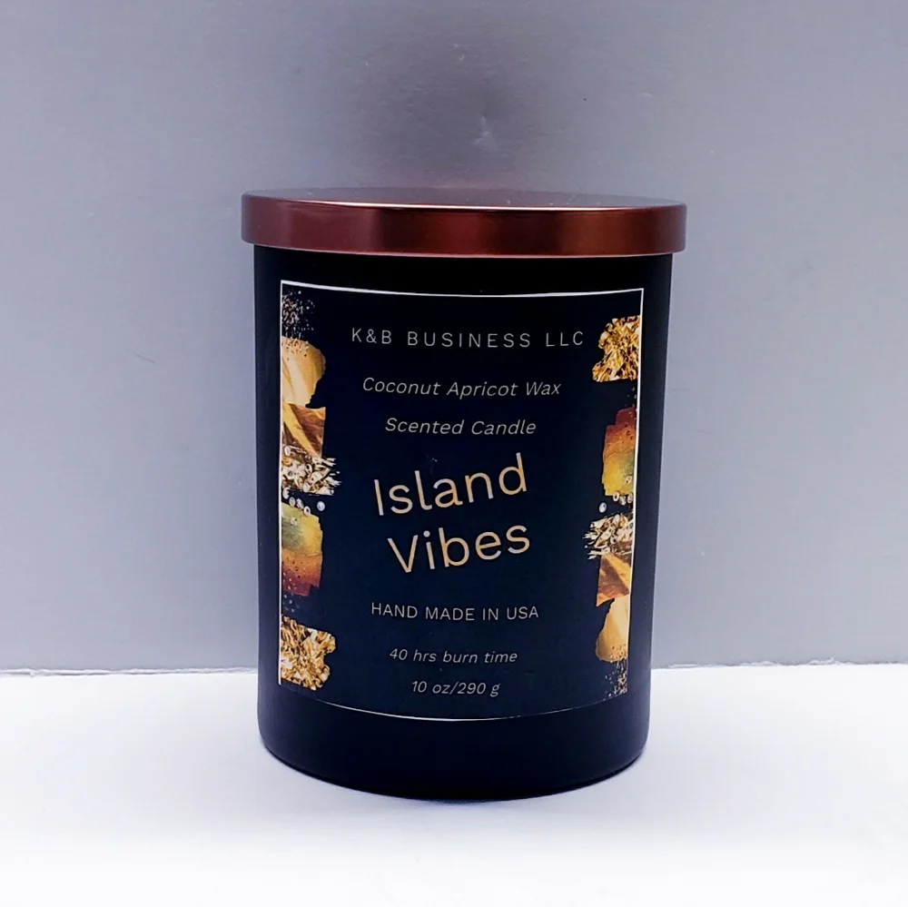 Handmade | Accents | Island Vibes Coconut Apricot Scented Candle With A ...